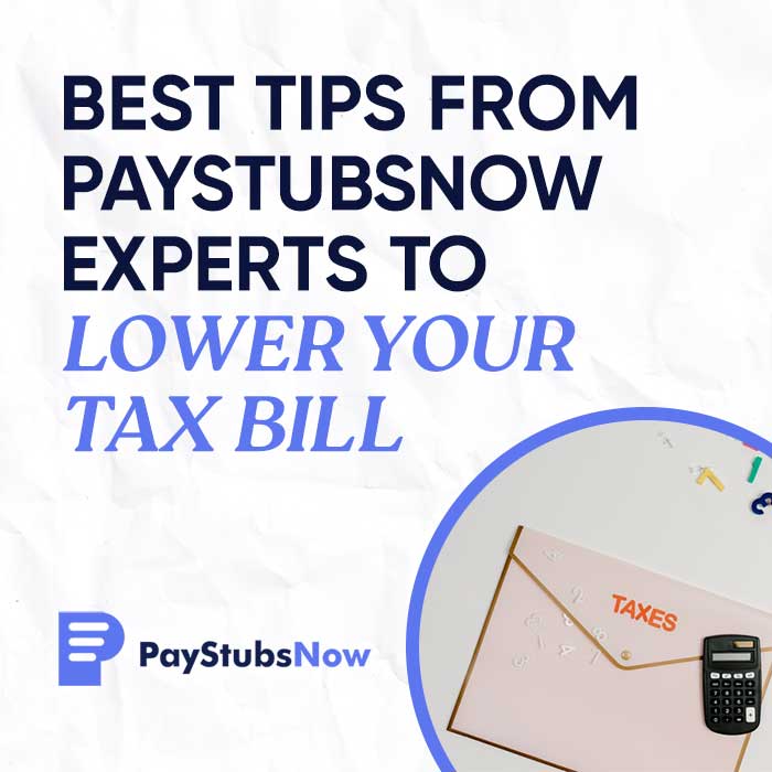 Best Tips From Paystubsnow Experts To Lower Your Tax Bill